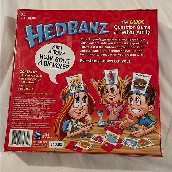Spin Master | Toys | Hedbanz The Quick Question Game Of What Am I ...
